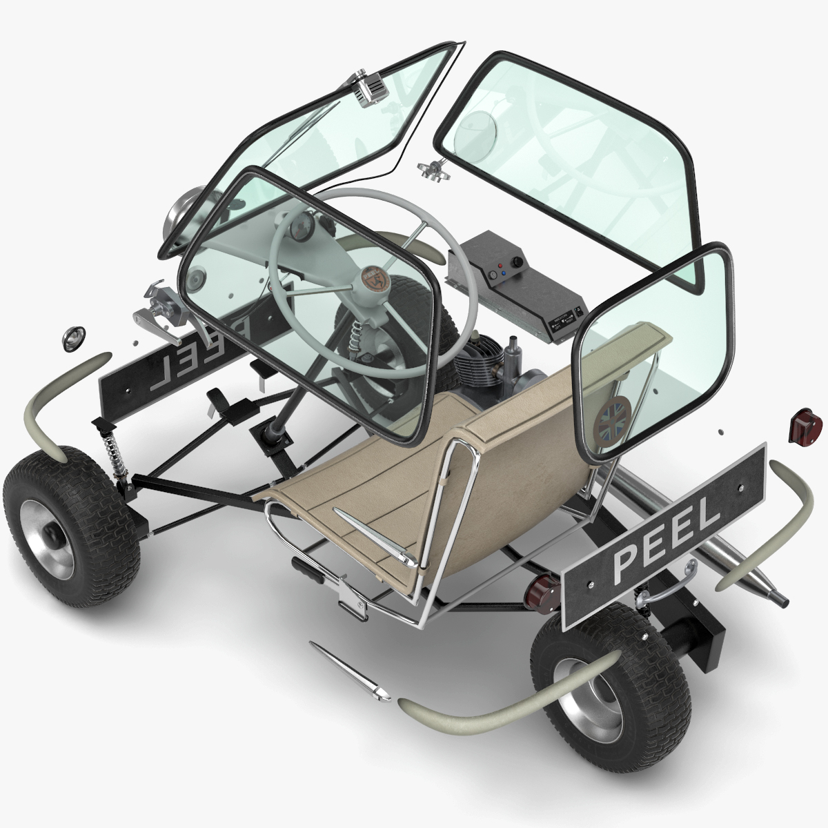 smallest peel p50 car 3d max