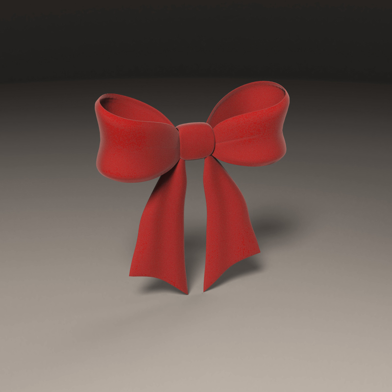 hair bow 3d model