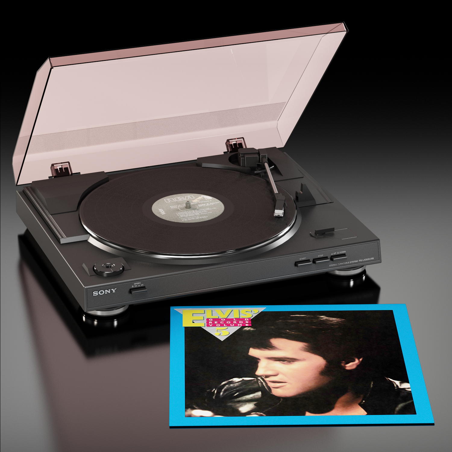 sony ps-lx300usb vinyl record 3d max