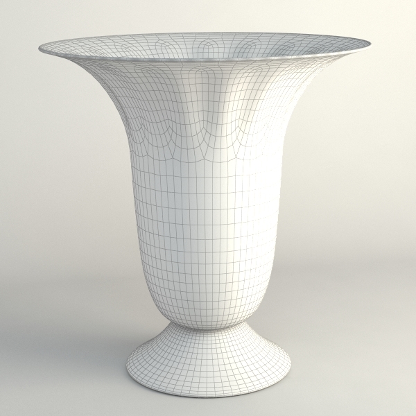 glass table vase 3d model