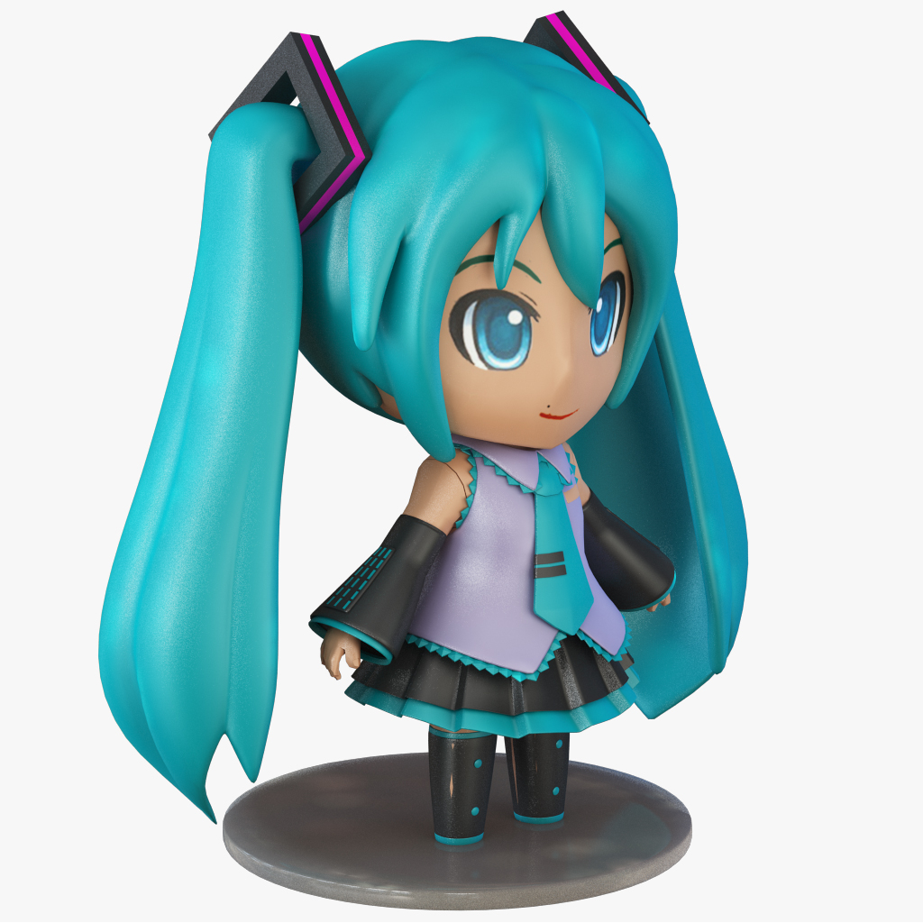 3d model miku hatsune chibi