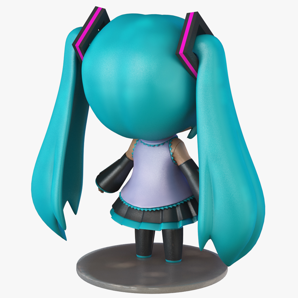 3d model miku hatsune chibi