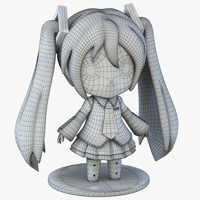 3d model miku hatsune chibi