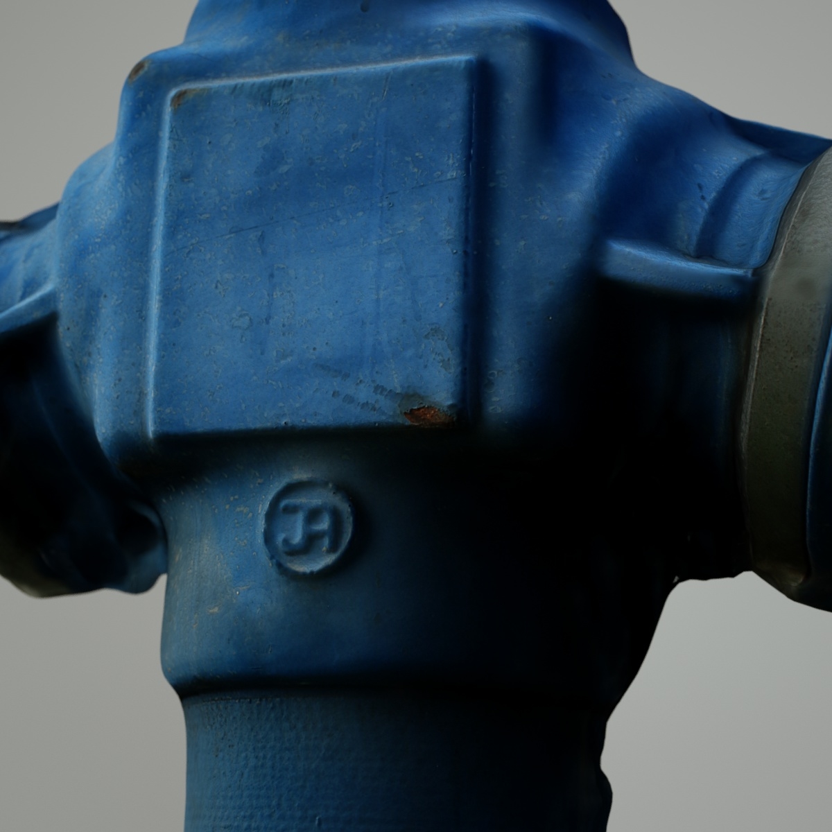 3d model hydrant blue scan
