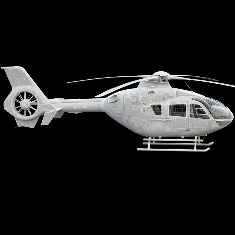 eurocopter h135 private 3d model