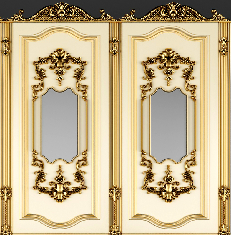 3d baroque boiserie panel
