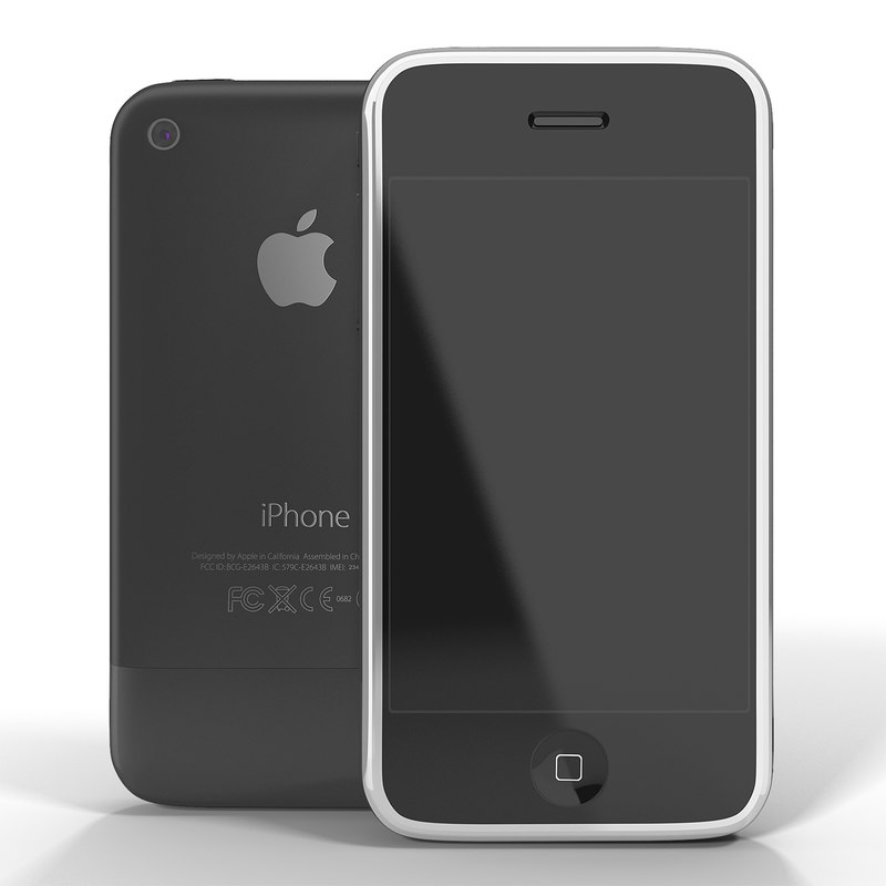 3d apple iphone 2 black