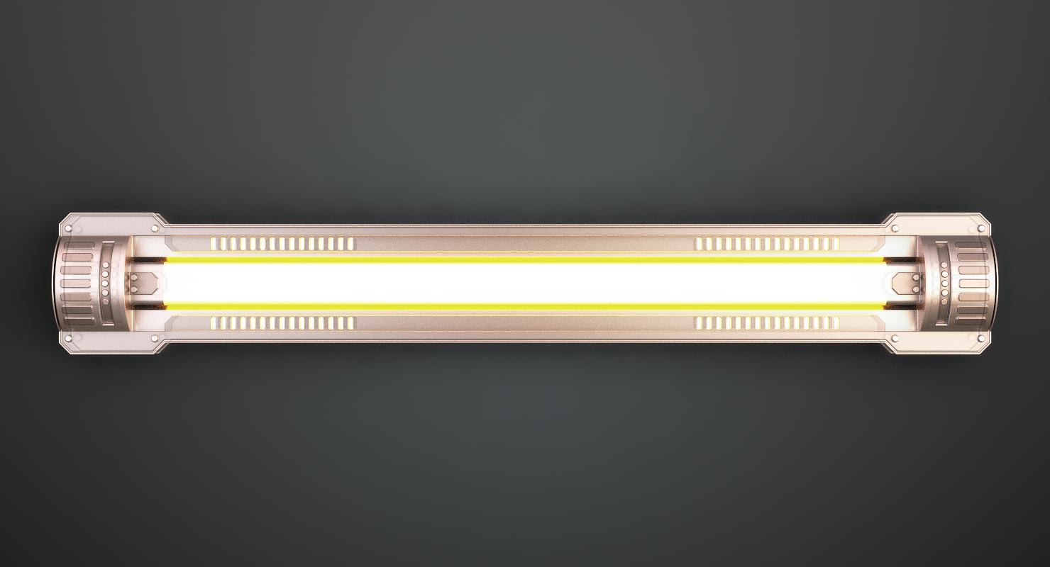 futuristic light fixture 3d model