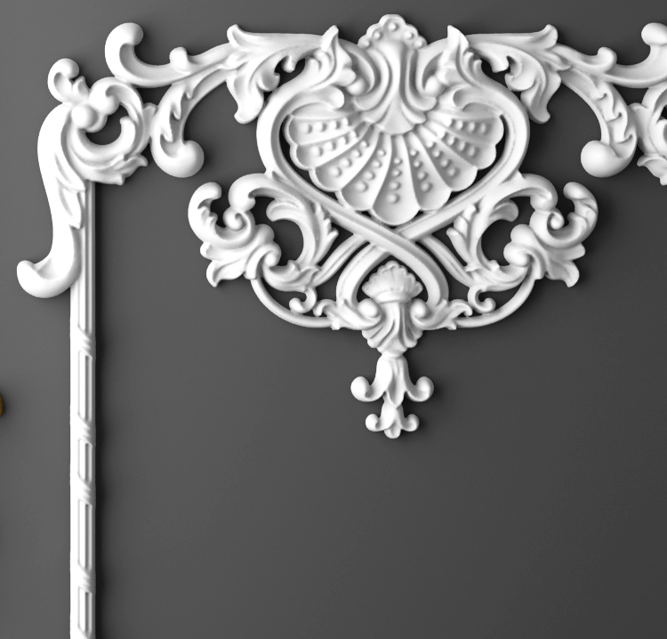 baroque frame 3d max