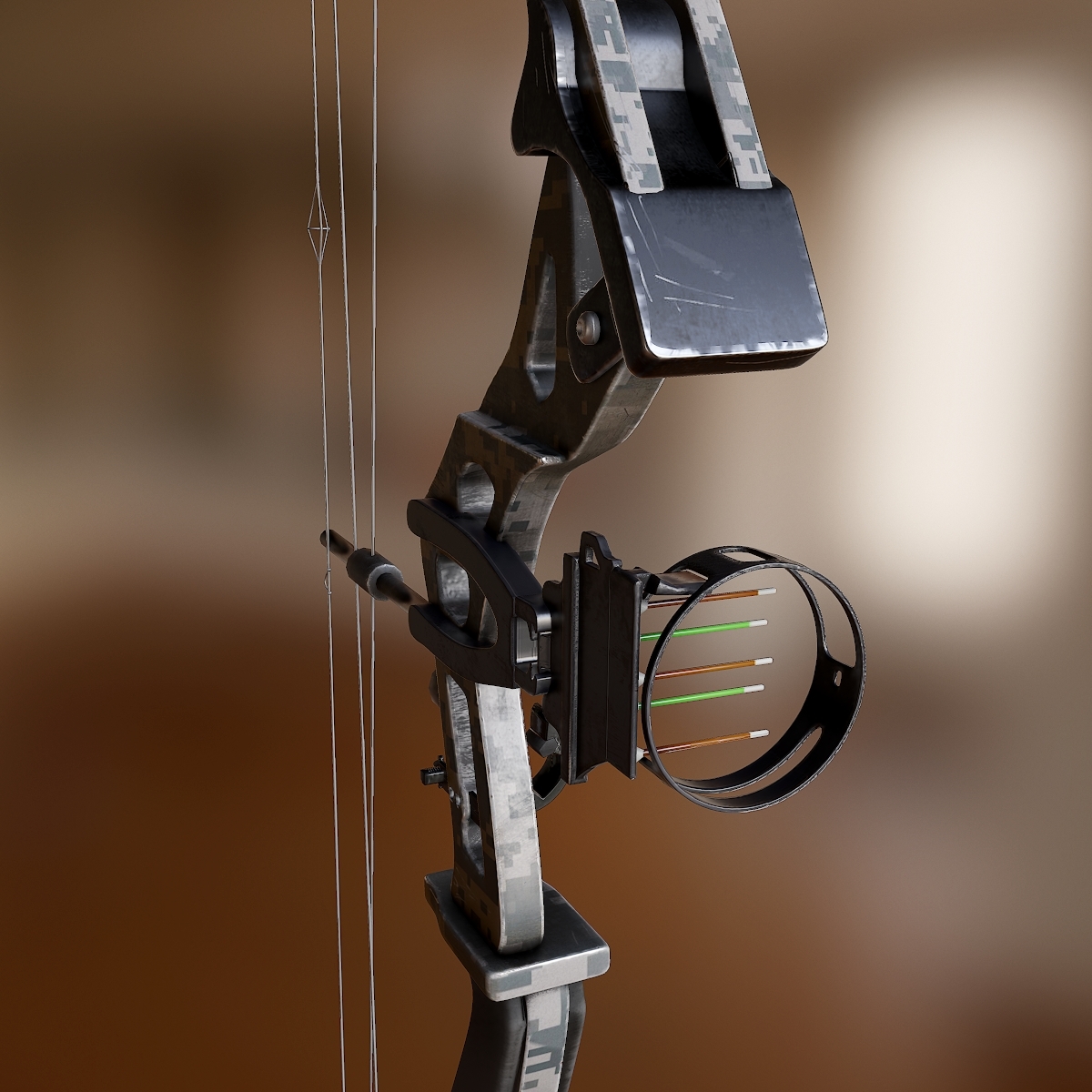 3d model modern bow compound