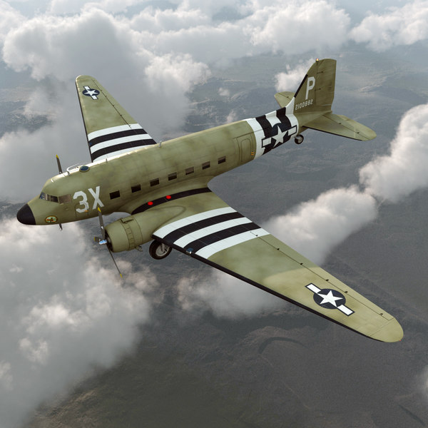 Douglas DC-3 Rigged3D模型 - TurboSquid 960942