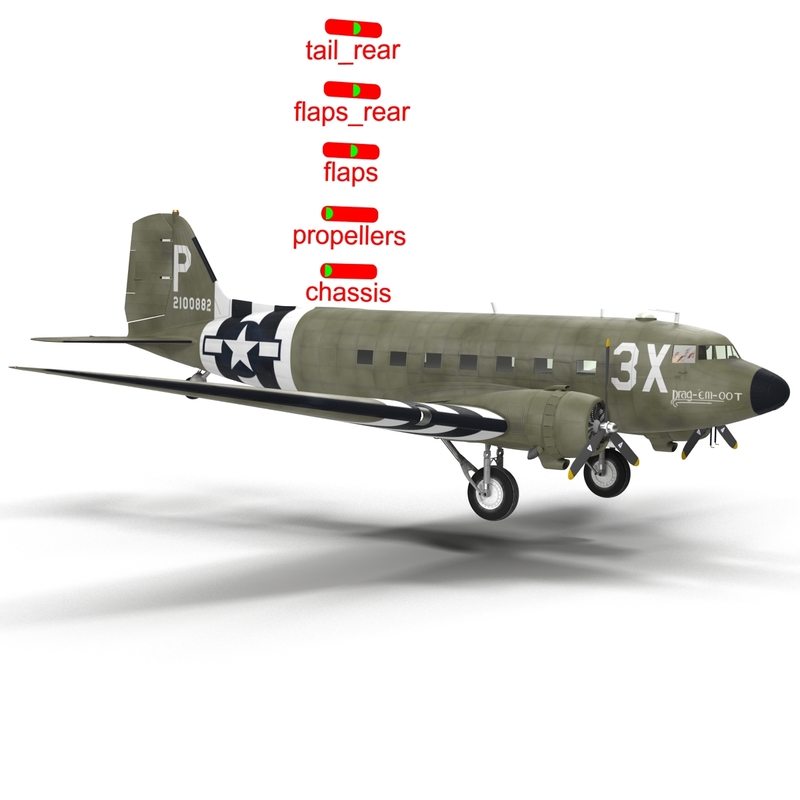 3d douglas dc 3 ged