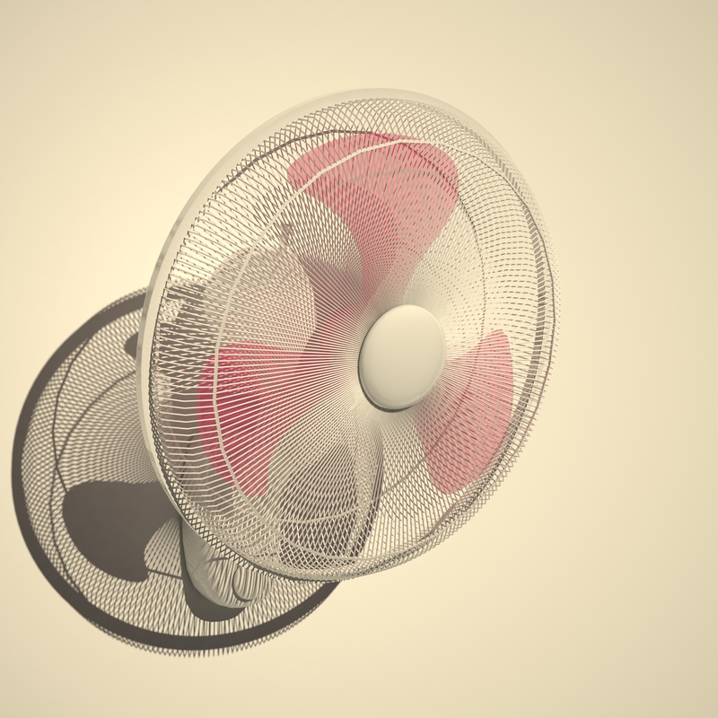 wall fan 3d max