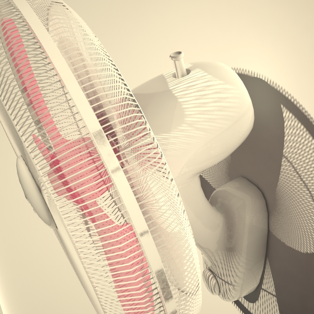 wall fan 3d max