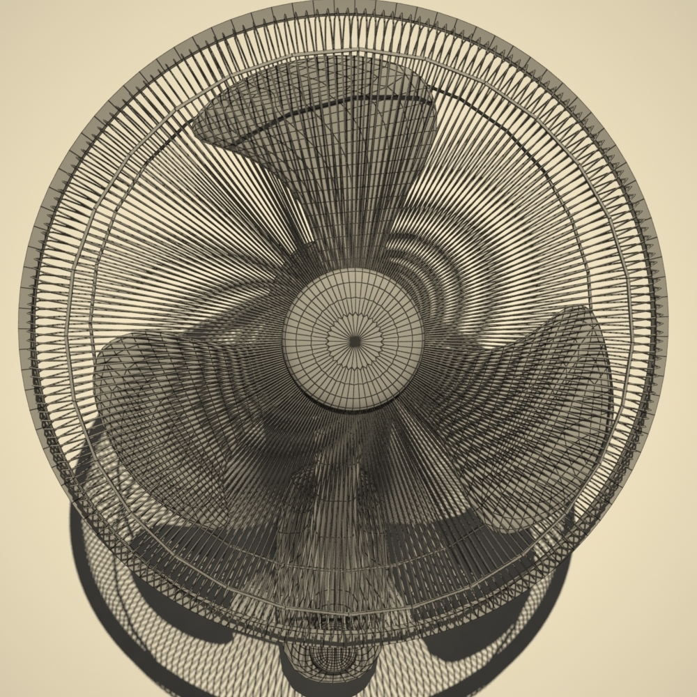 wall fan 3d max