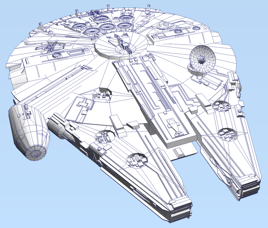 3ds max star wars millennium falcon