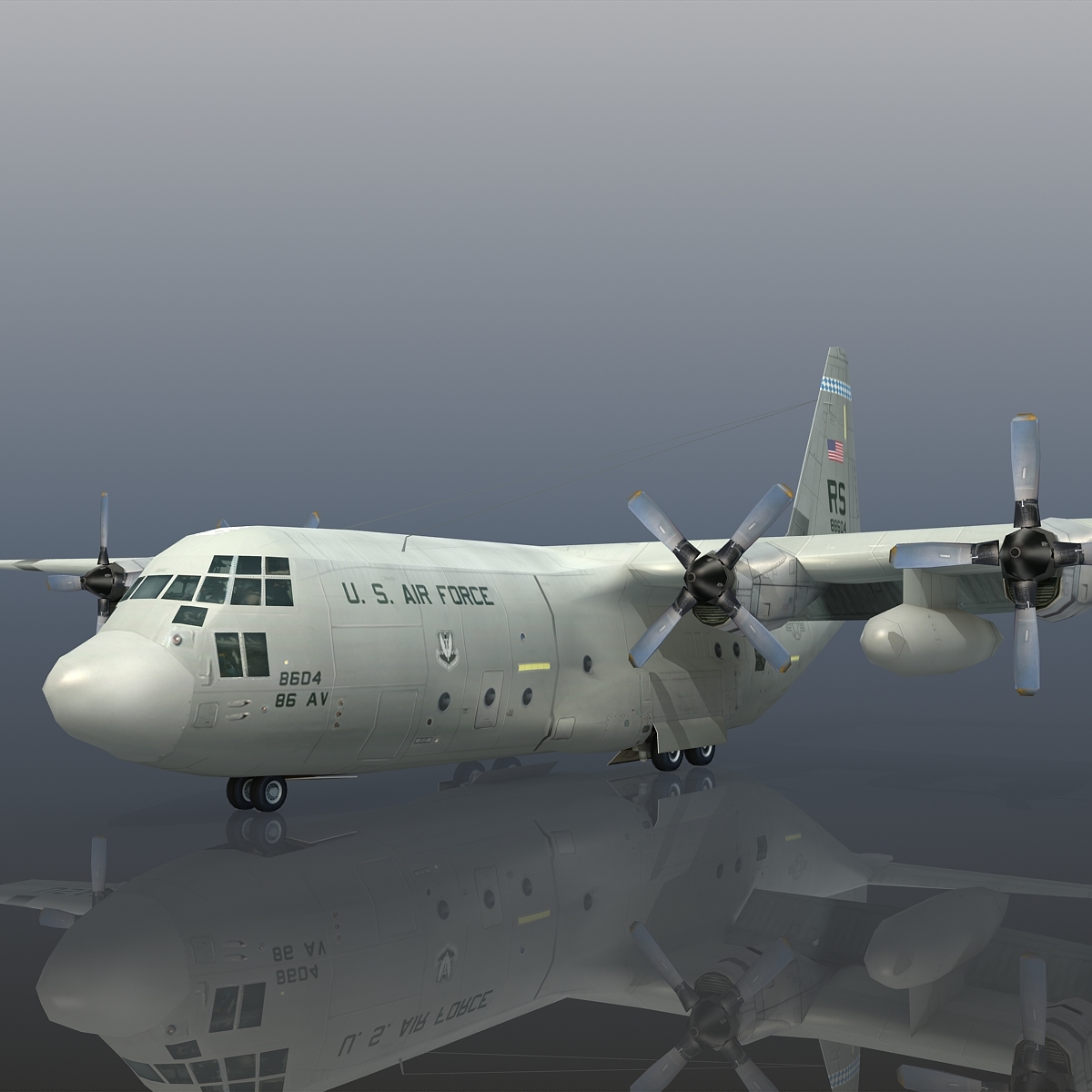 3d model lockheed c-130 hercules
