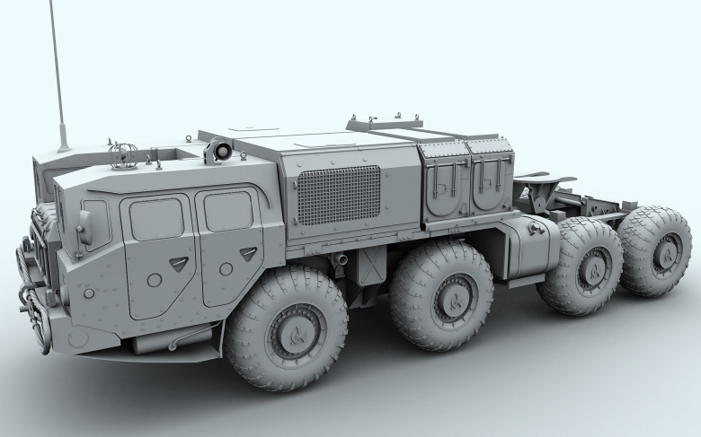 maz-7410 uragan trailer 3d obj