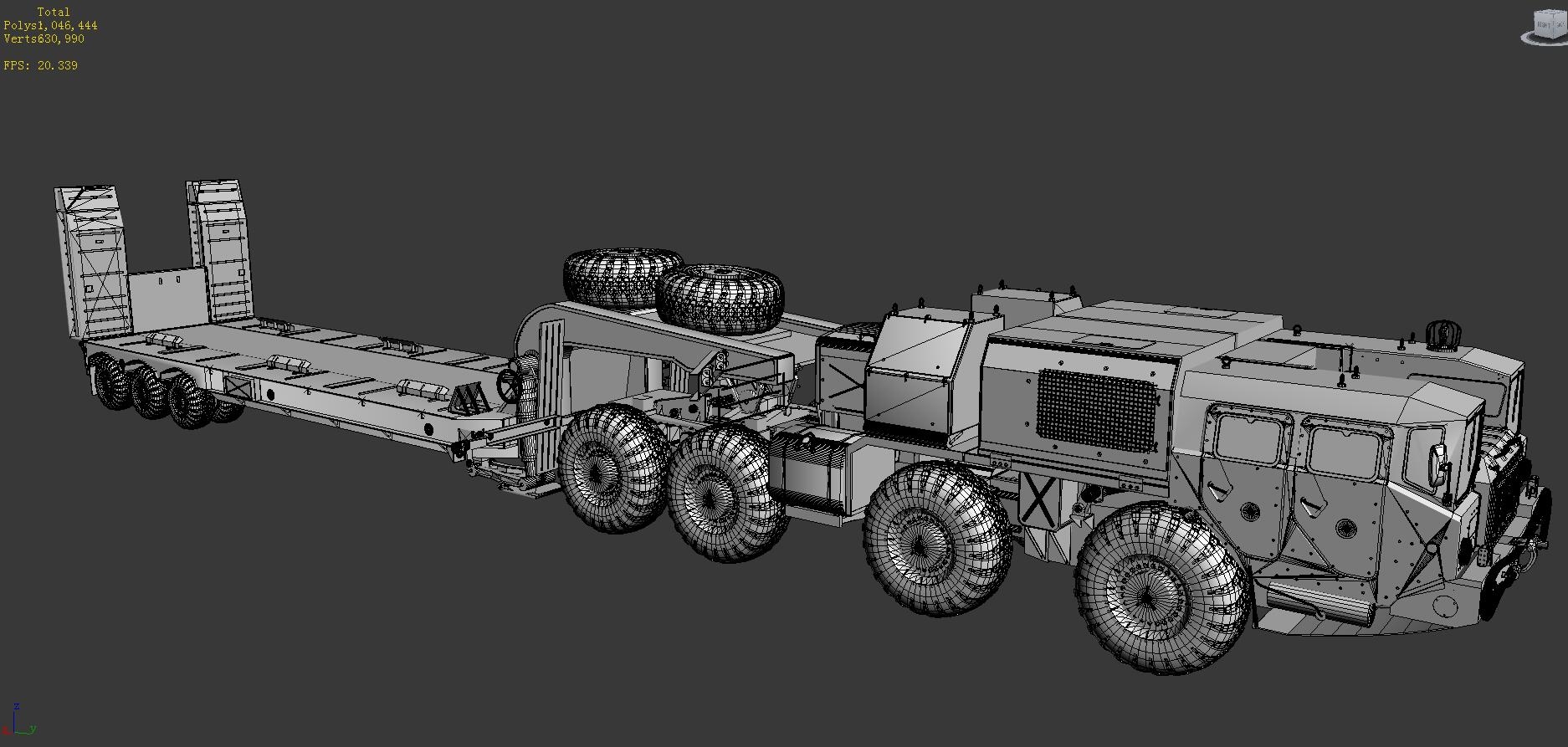 maz-7410 uragan trailer 3d obj
