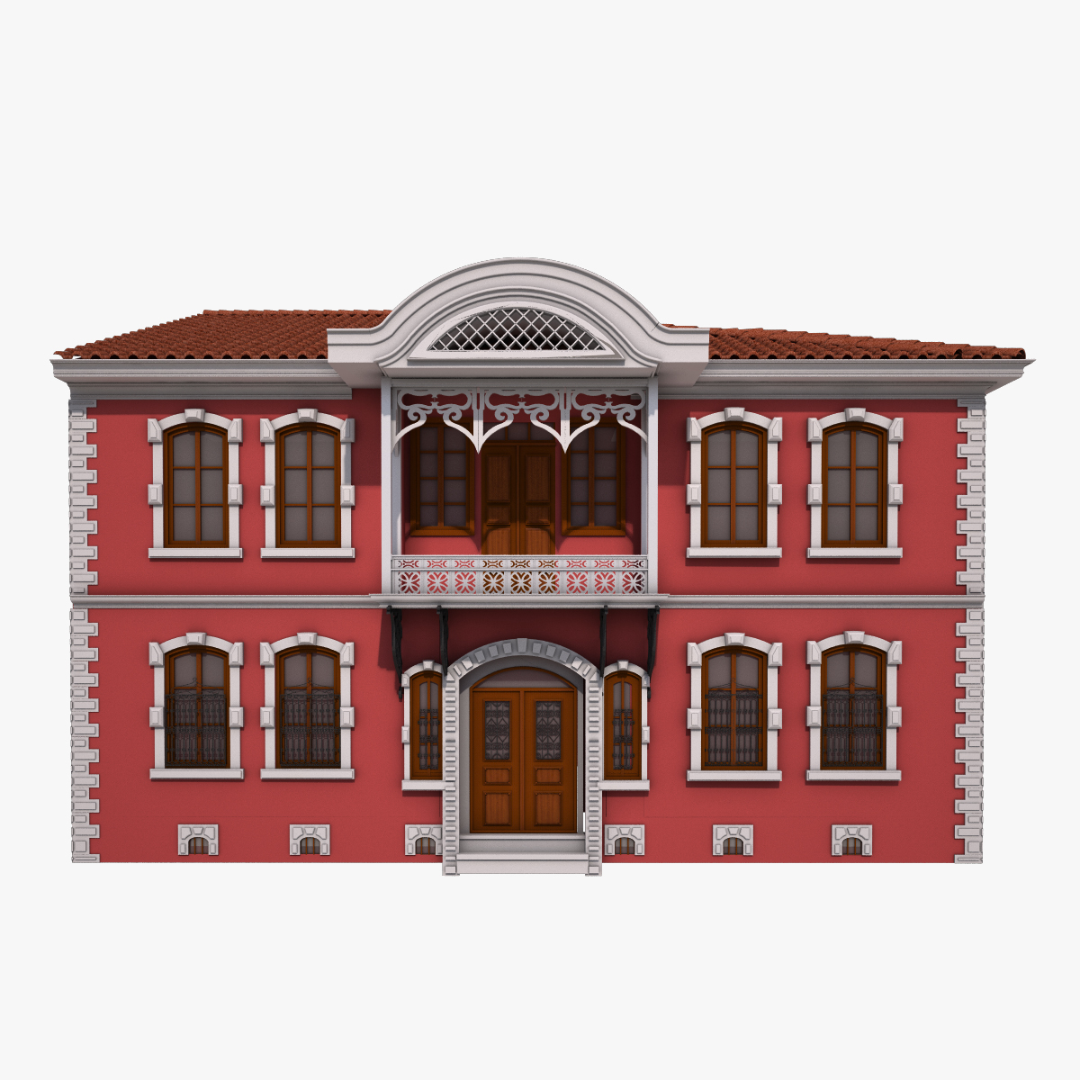 traditional ottoman house konya 3d model