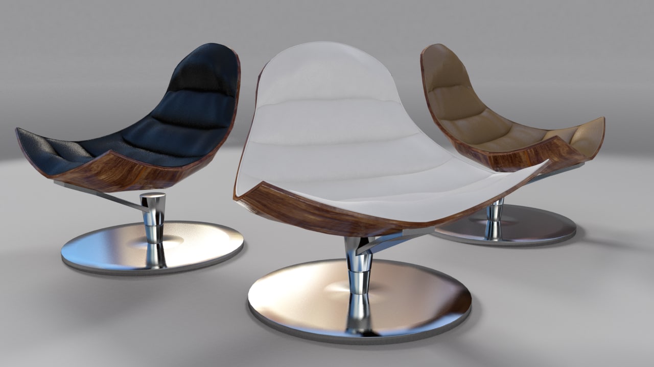 free modern chair 3d model