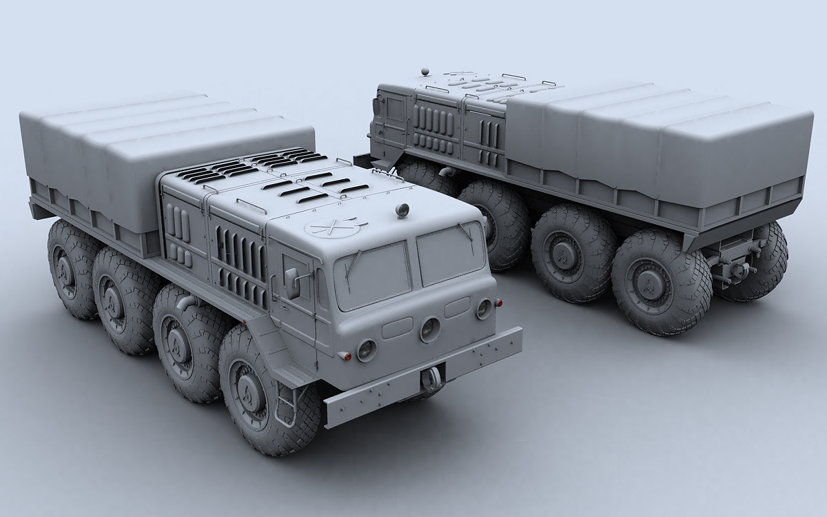 maz 535 towing truck 3d max