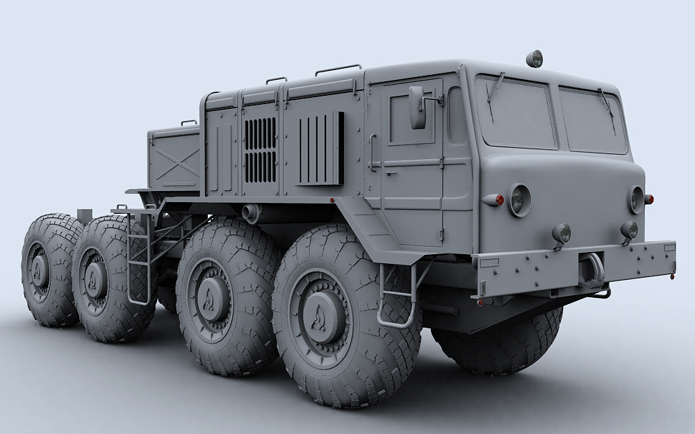 3d maz 537 towing truck