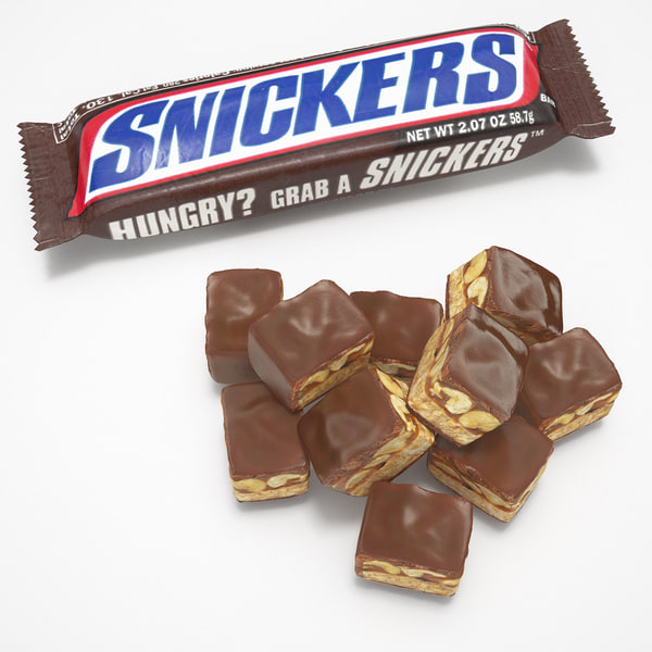 modelo 3d Snickers Candy Bar Pieces - TurboSquid 962156