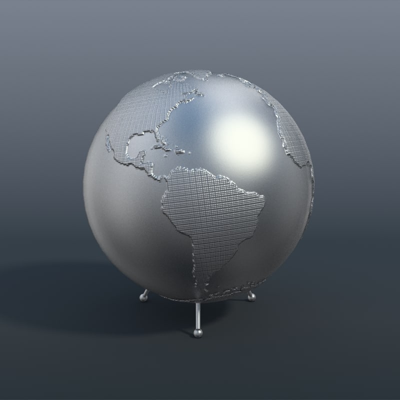 statue planet earth 3d max