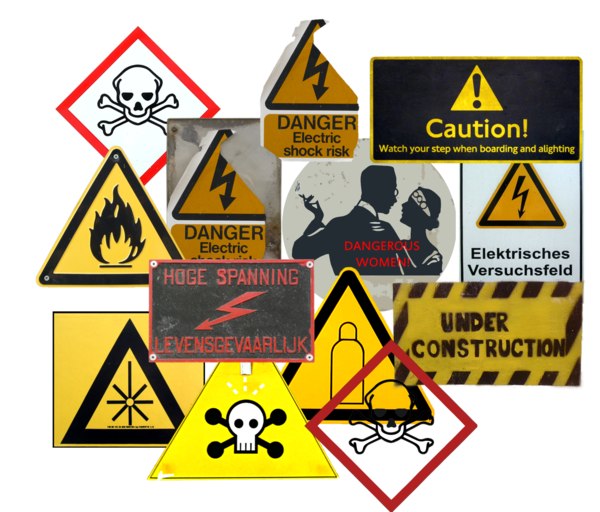 Texture JPEG danger sign electricity