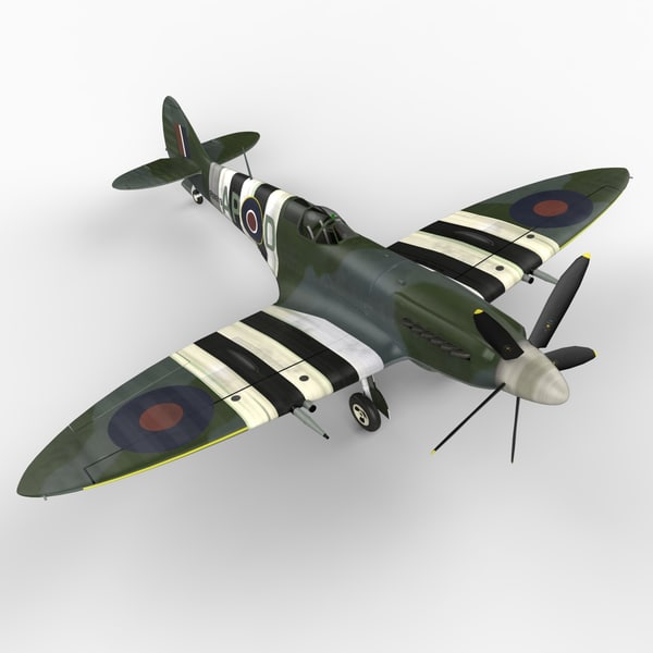 3d spitfire fighter aircraft model