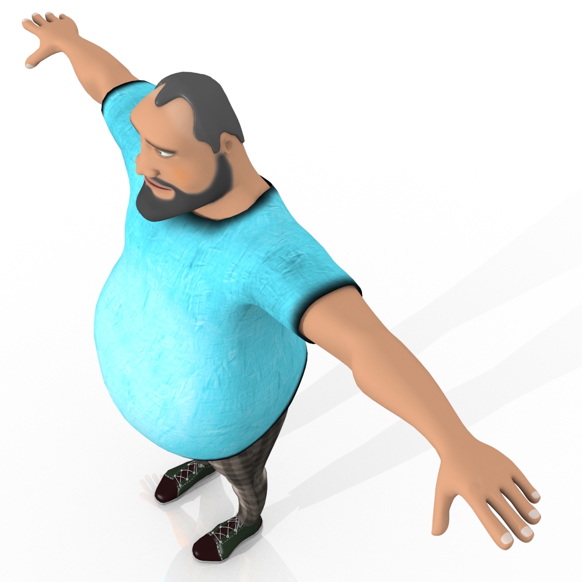 max cartoony paunchy man