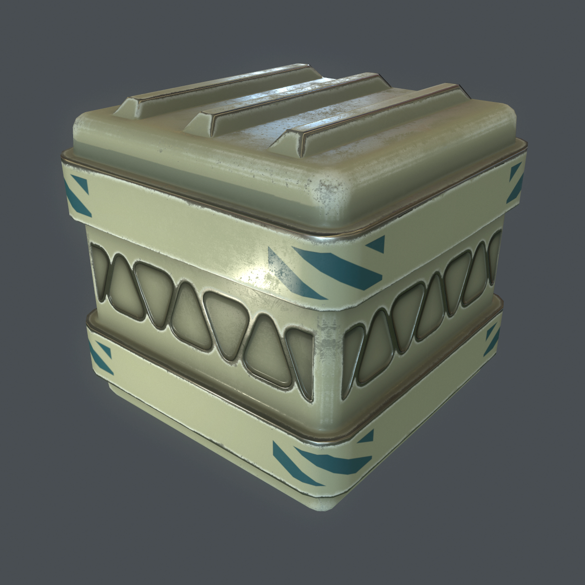 futuristic scifi crate 3d model