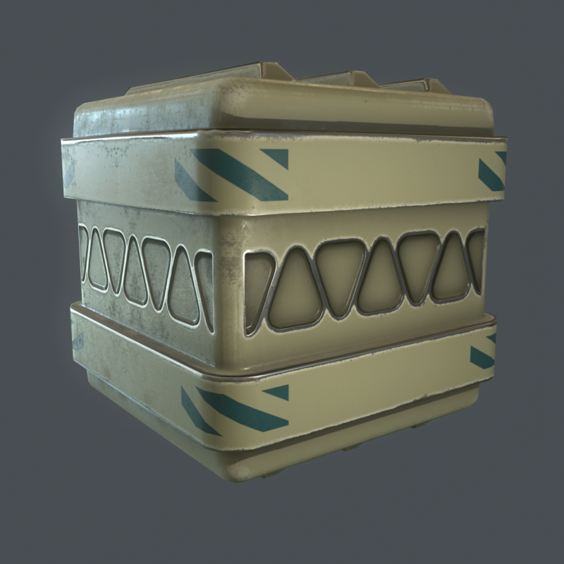 futuristic scifi crate 3d model