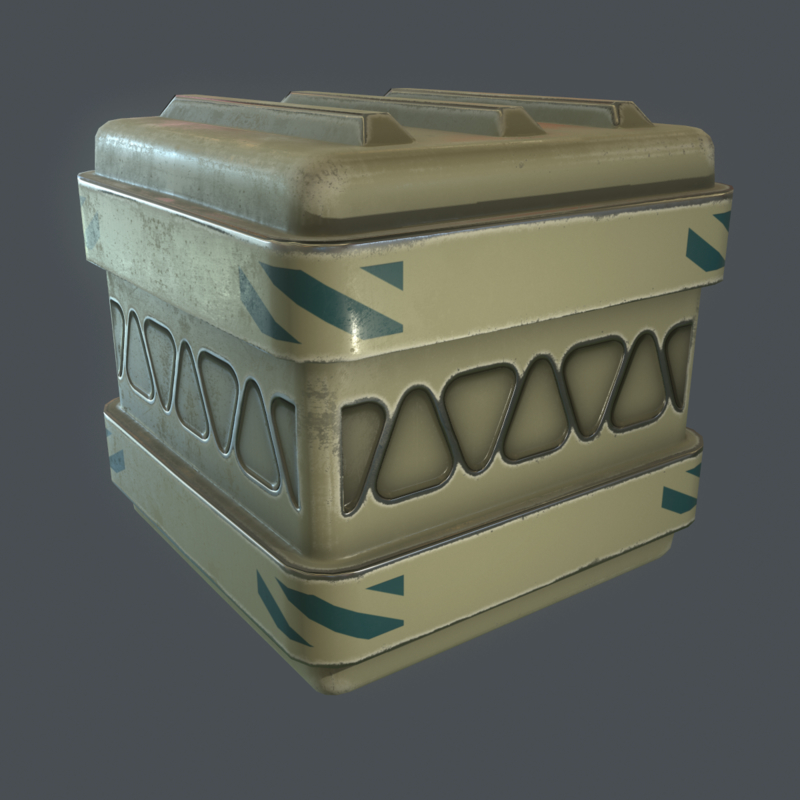 futuristic scifi crate 3d model