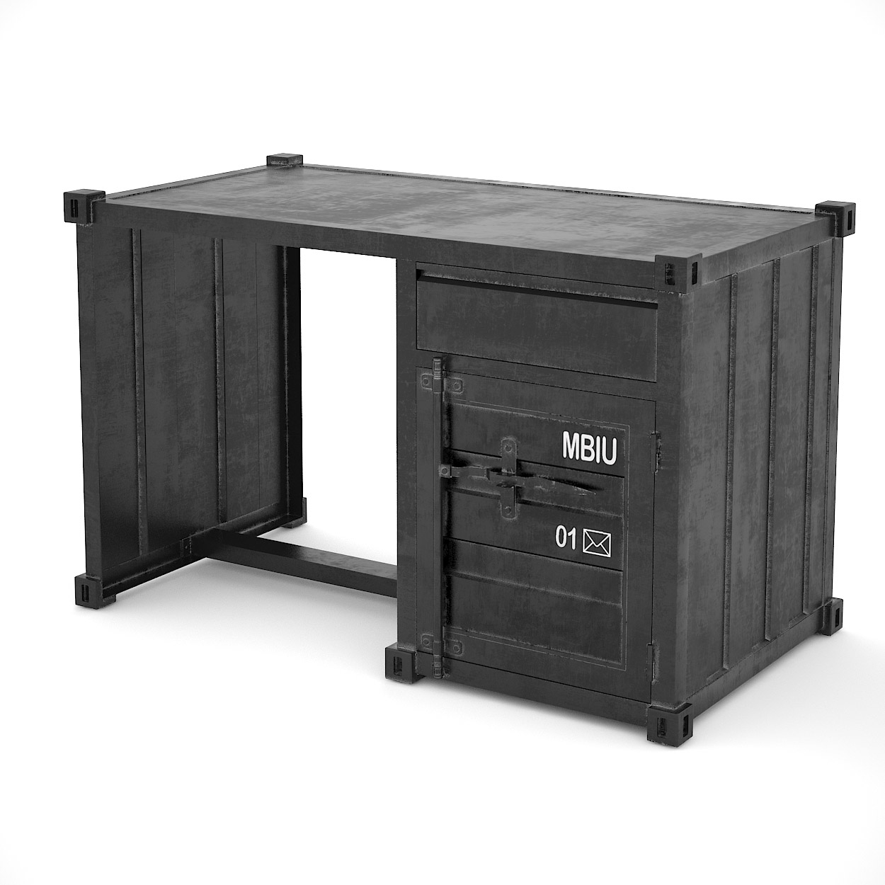 sea container desk 3d model