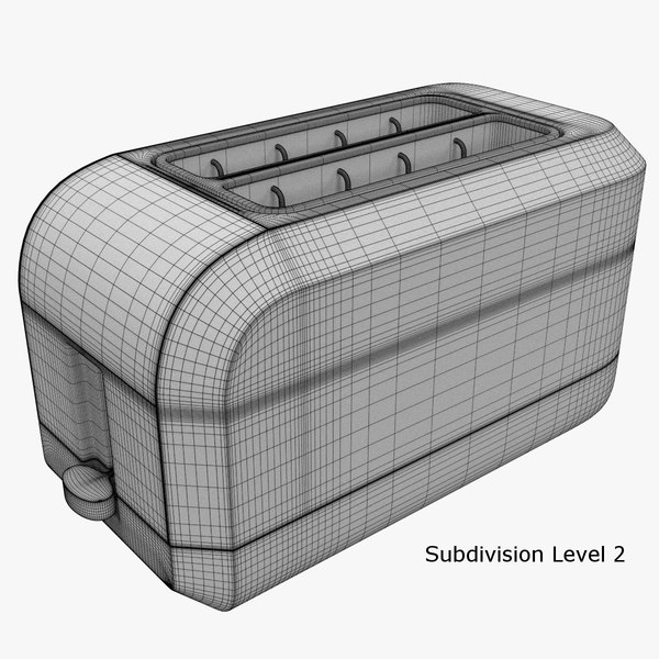 3d model toaster toast