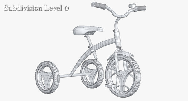 3d children s tricycle toy model
