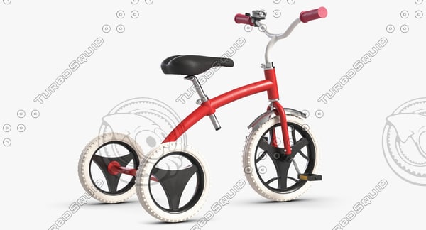3d children s tricycle toy model