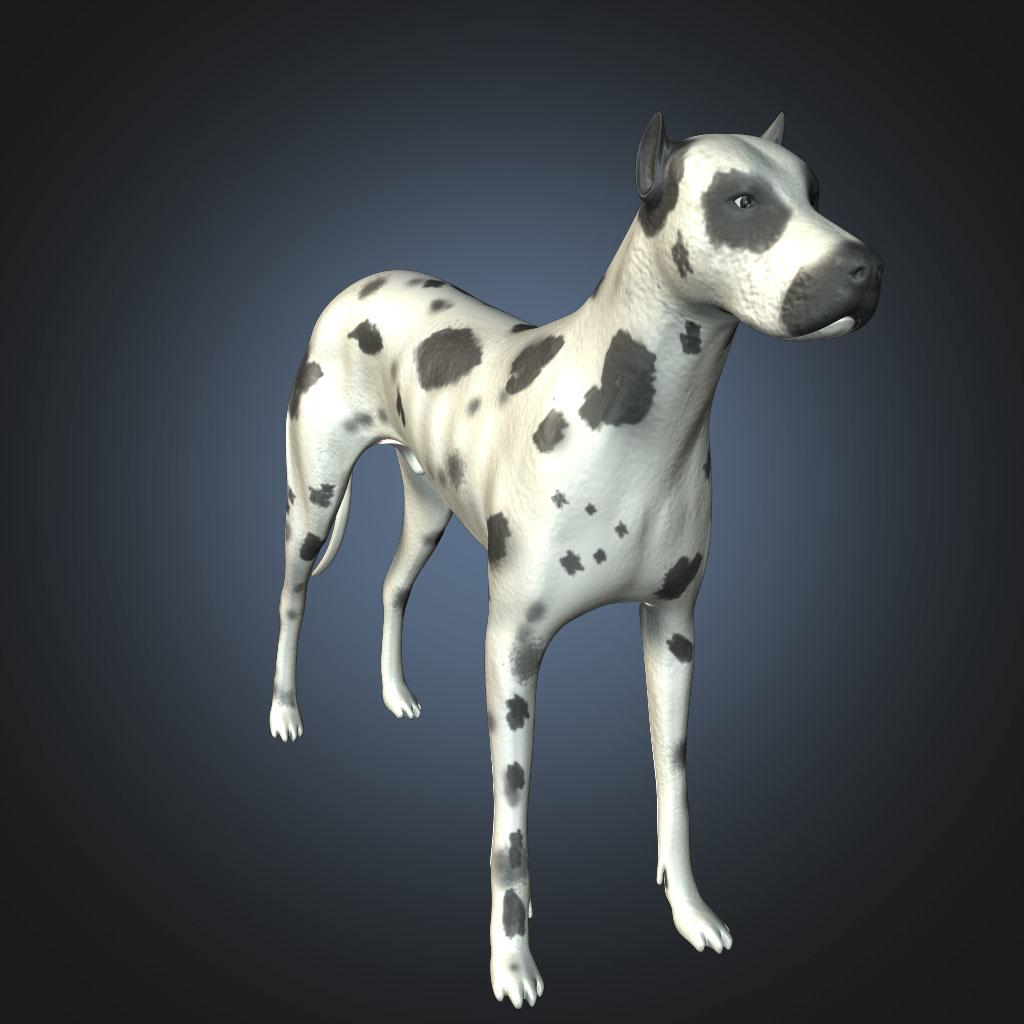 dog 3d obj
