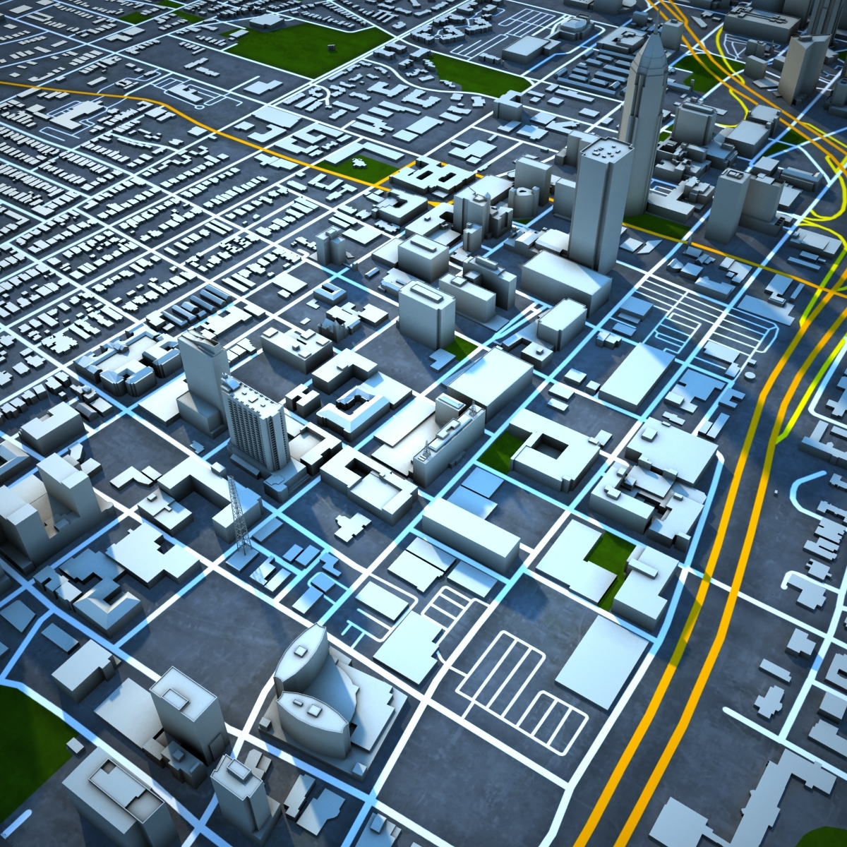 3d model of atlanta skyline vol2