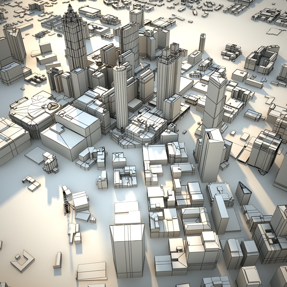 3d model of atlanta skyline vol2