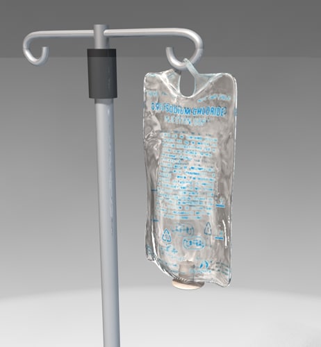 intravenous iv bag 3d model
