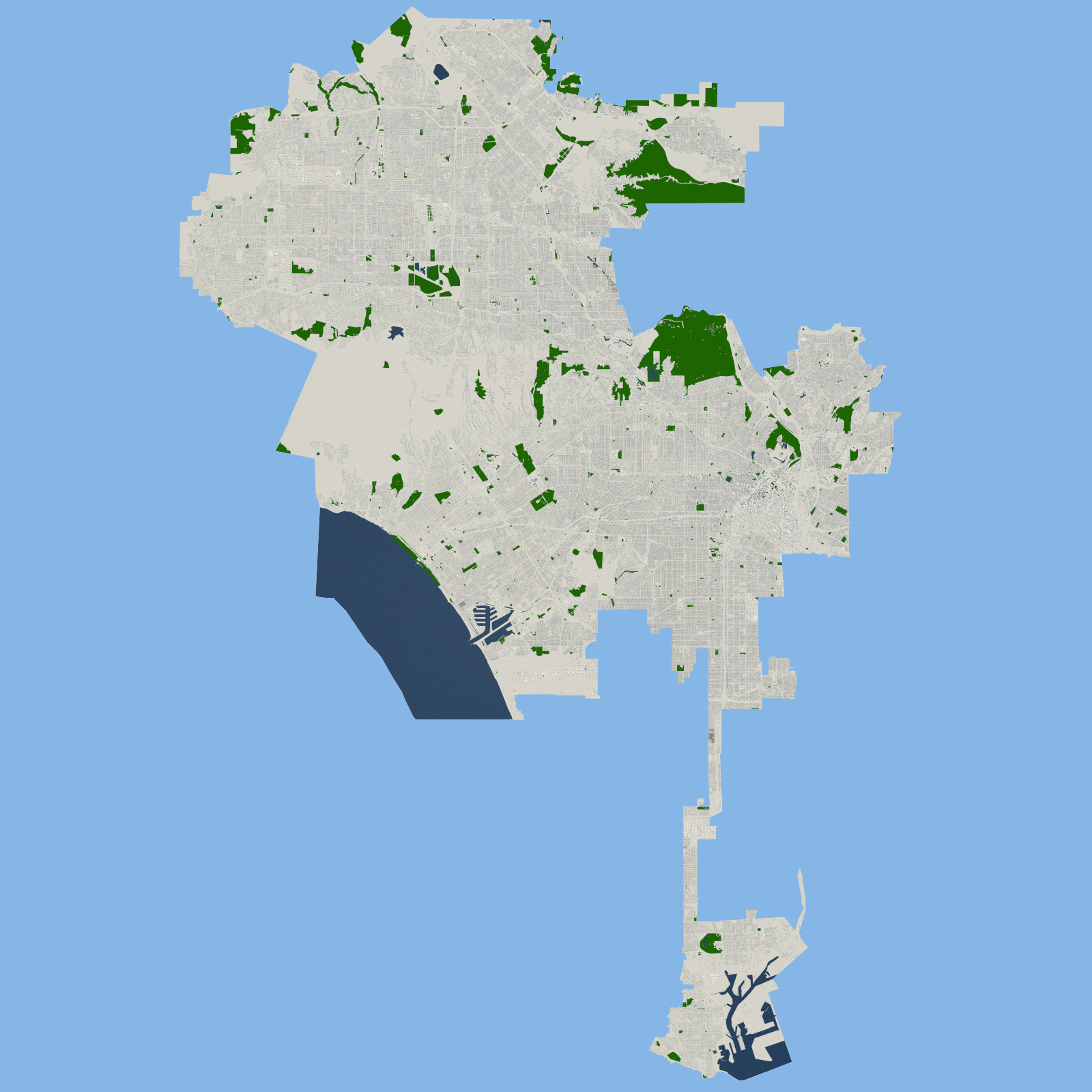 3d los angeles cityscape model