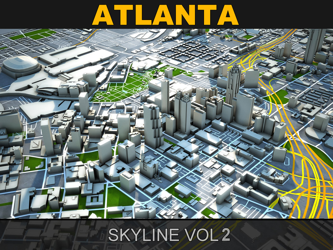 3d model of atlanta skyline vol2