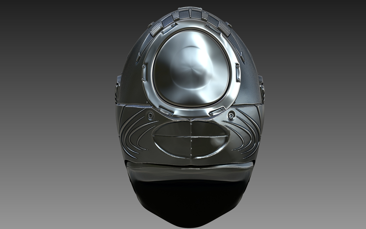 3d zbrush sci-fi helmet model