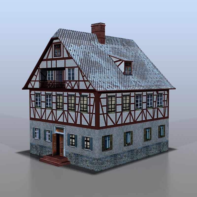 house german 3d obj