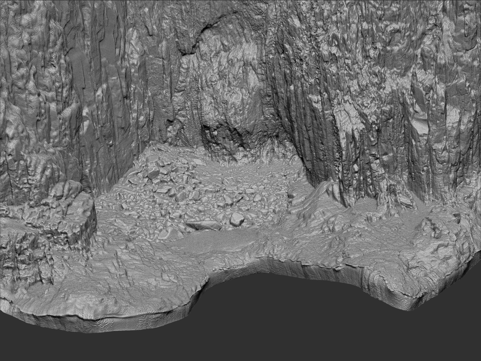 giant rock cliffs ultra 3d model