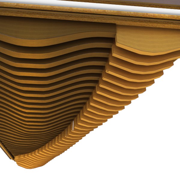 wave ceiling element 3d max