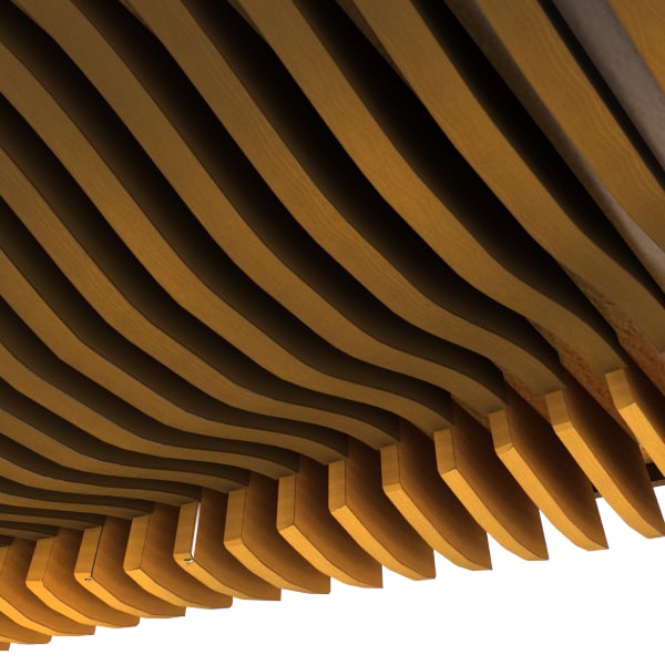 wave ceiling element 3d max